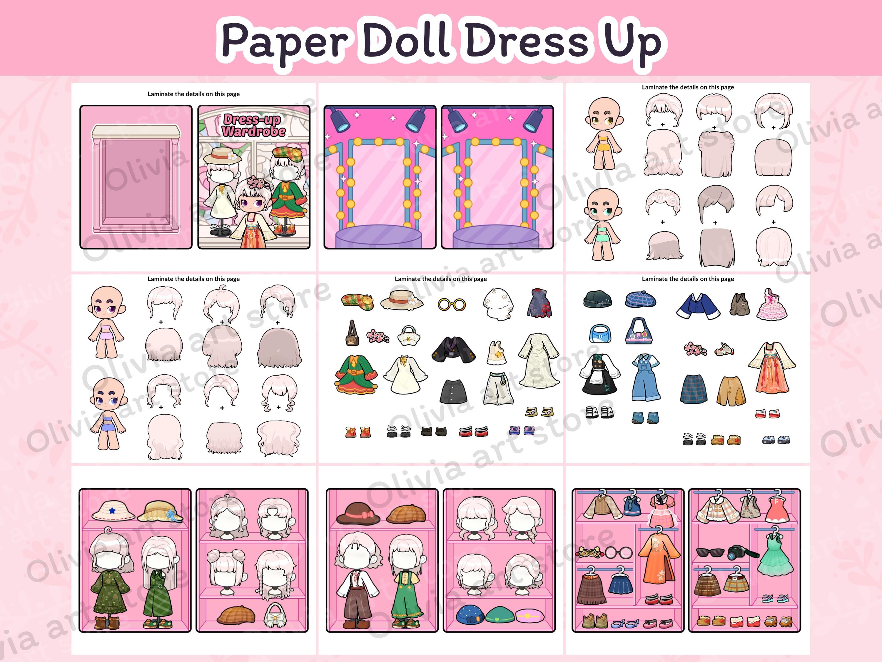 Printable Paper Doll Dress-up DIY Activity for Kids Fun & Educational ...