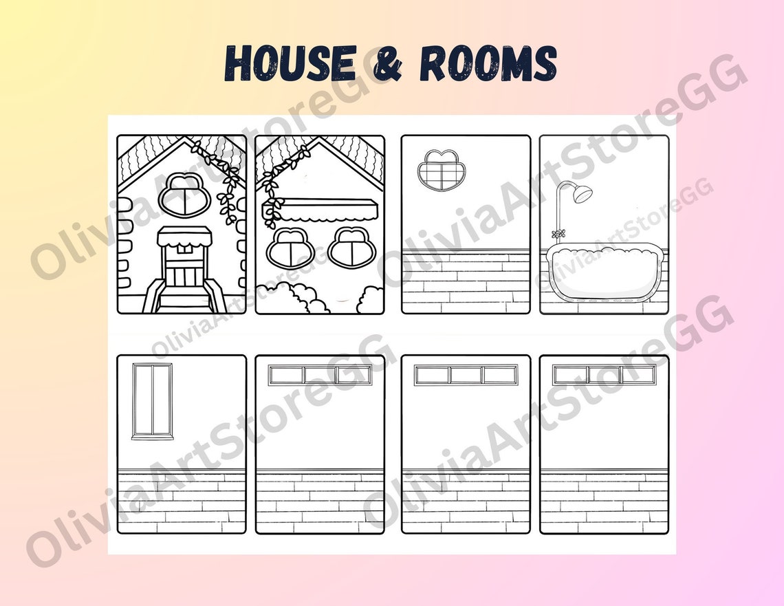 Toca Boca Coloring Page Apartment House Uncolour Toca Boca Life ...