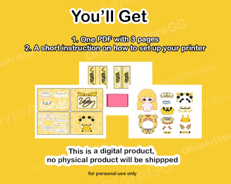 Printable Paper Doll Dress up Game: DIY Activity for Kids (PDF) - Etsy