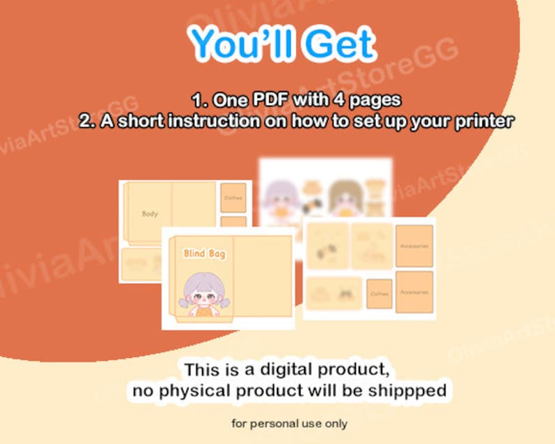 Printable Paper Blind Bag Idol Plush Paper Doll Dress up Game for Kids ...