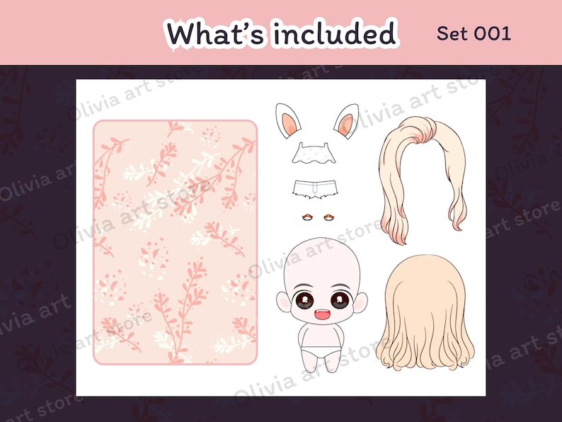 Chibi Doll Printable: Dress up Paper Doll Activity (digital Download ...