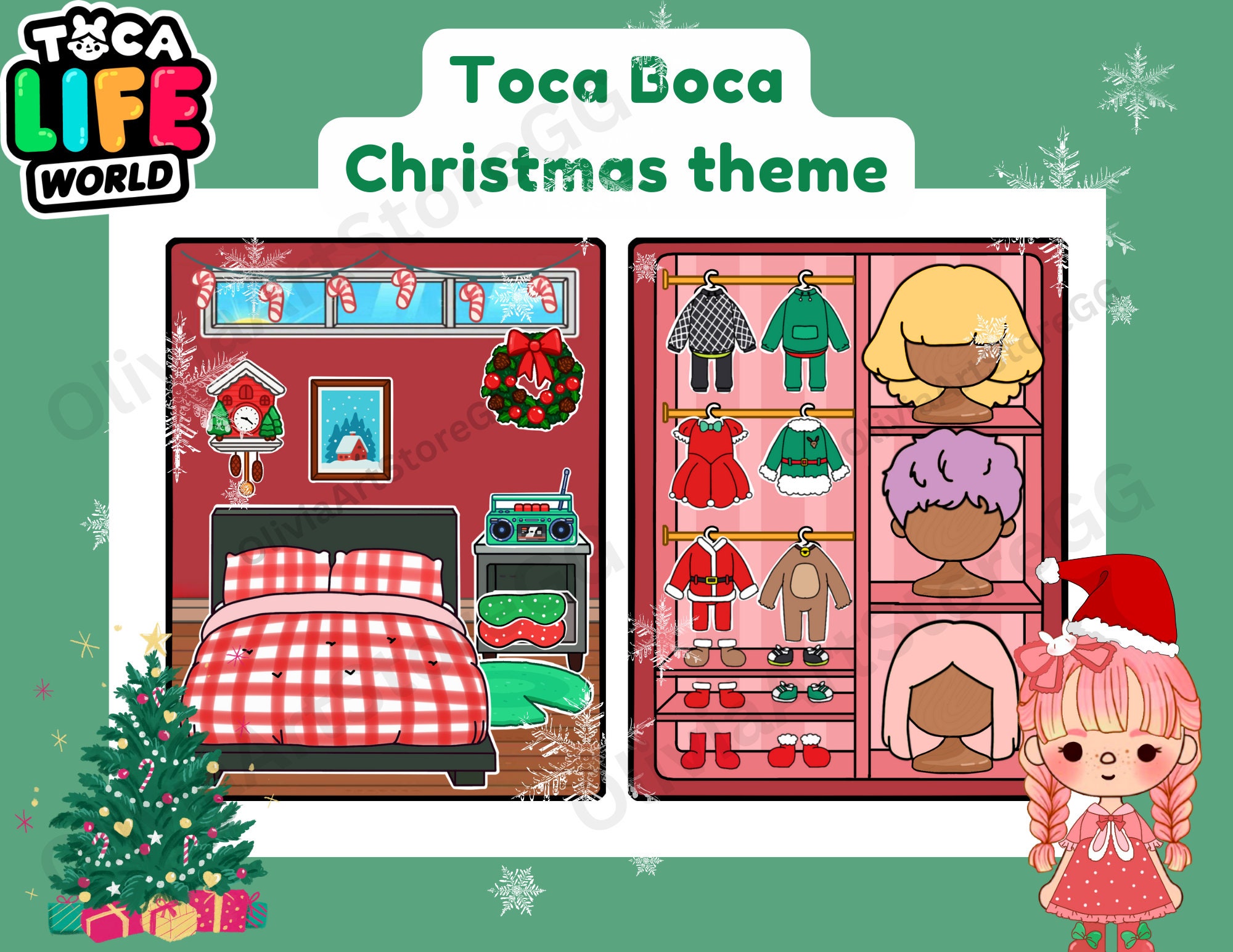 Festive Toca Boca Christmas Quiet Book Interactive and Educational ...