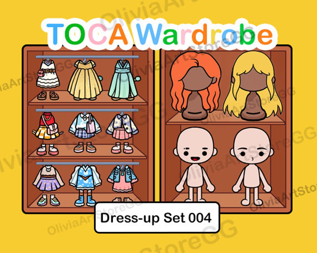 Toca Boca Printable Paper Doll Dress up Game for Girl Activity Quiet ...