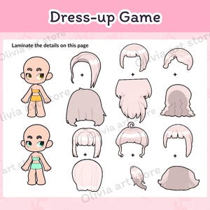 Printable Paper Doll Dress-up Activity: 16 Clothes Pieces (digital ...