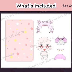 Chibi Doll Printable: Dress up Paper Doll Activity (digital Download ...