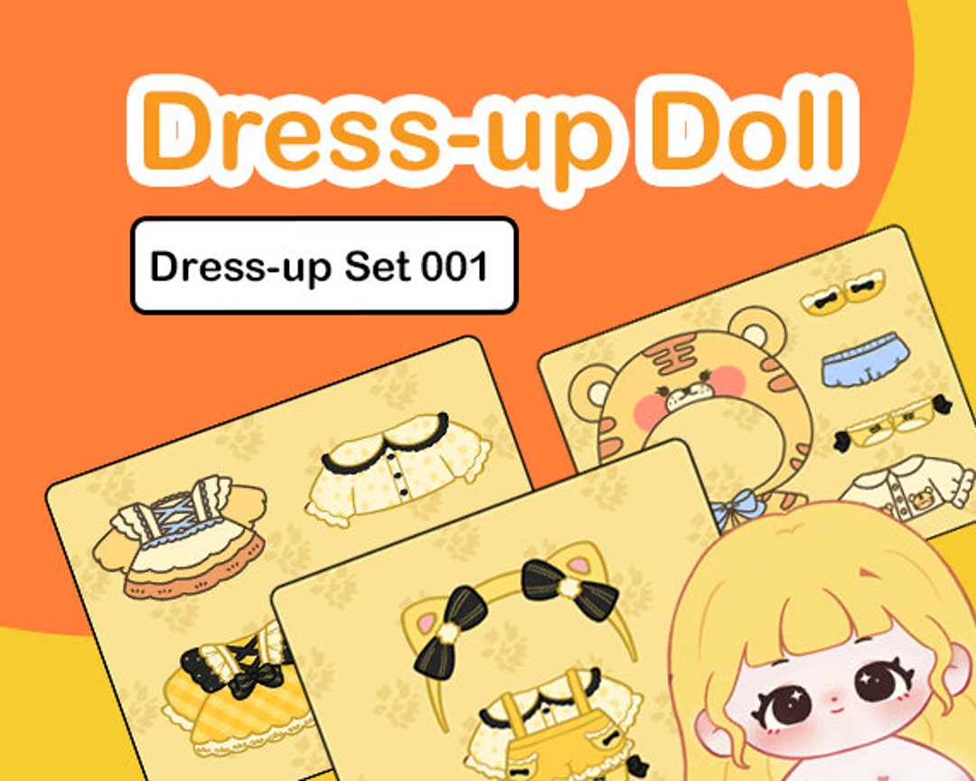 Paper Dolls & Clothes Set Printable Activities for Kids DIY Cotton Doll ...