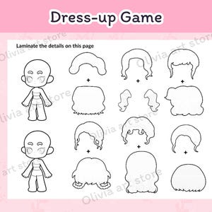 Printable Paper Doll Dress-up Activity: 16 Clothes Pieces (digital ...