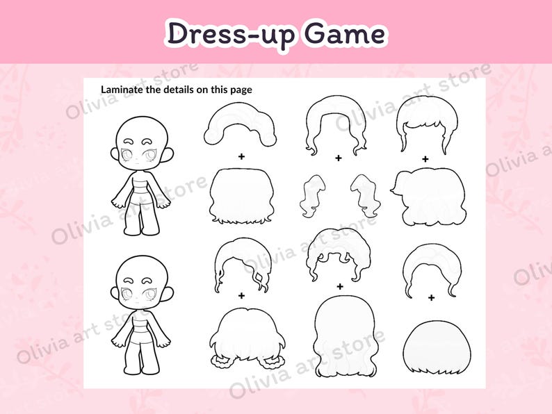 Printable Paper Doll Dress-up DIY Activity for Kids Fun & Educational ...