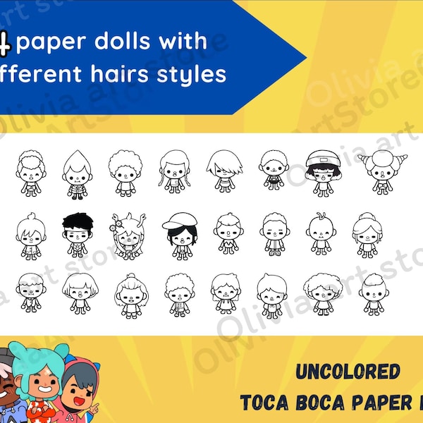Paper Doll Toca Boca Characters - Etsy