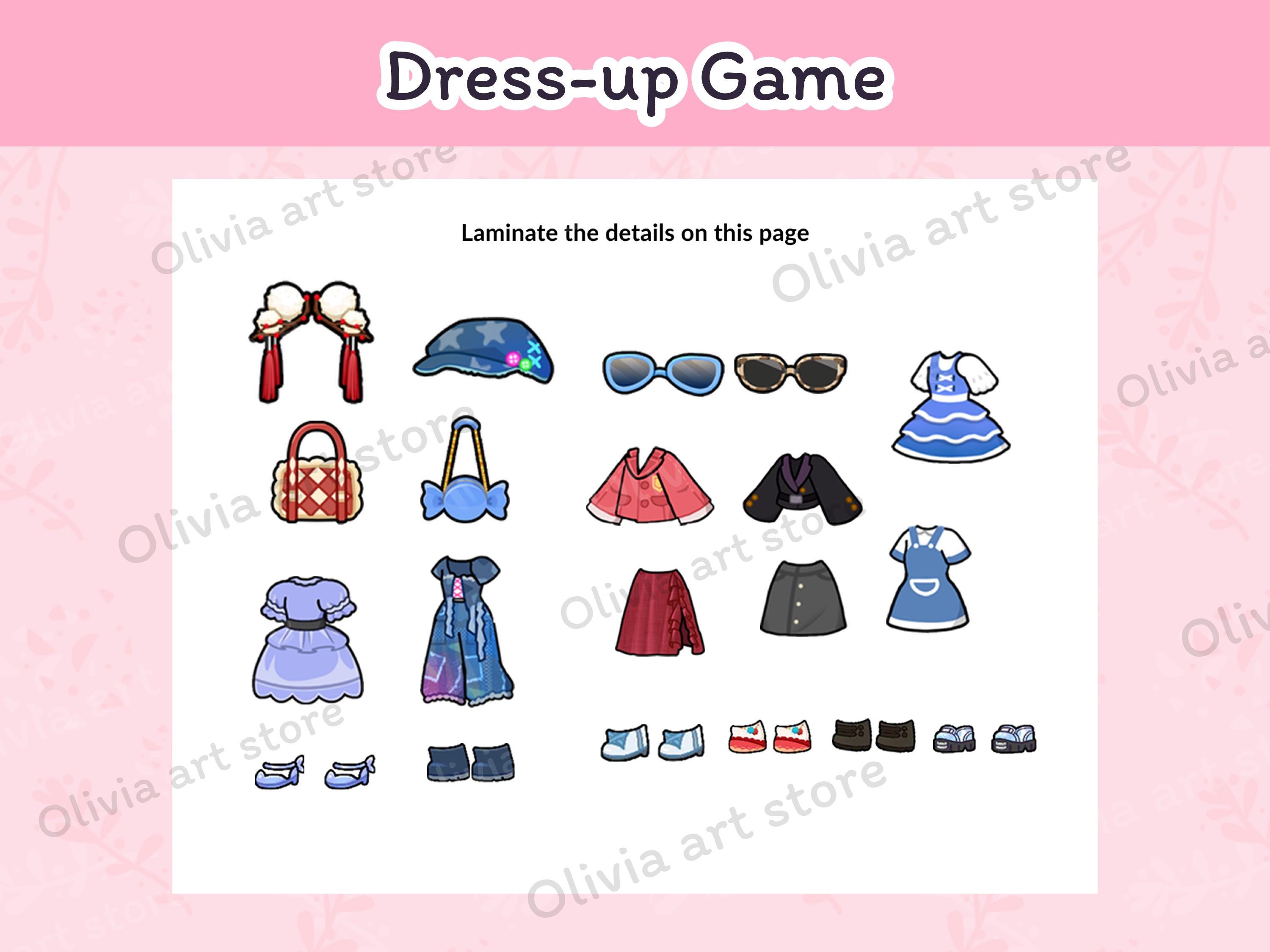 Printable Paper Doll Dress-up Activity: 16 Clothes Pieces (digital ...