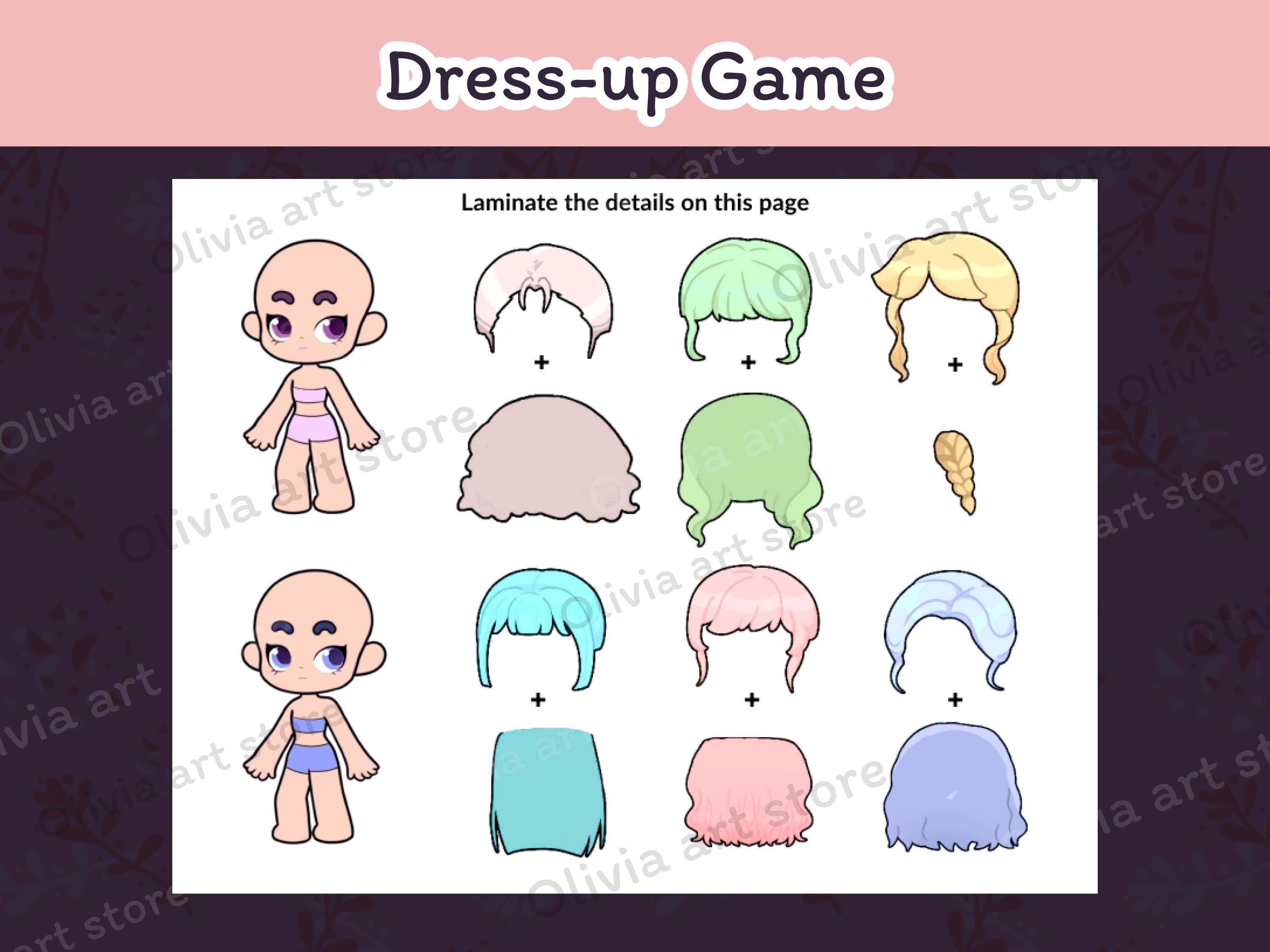 Printable Paper Doll Dress-up Activity: 16 Clothes Pieces (digital ...