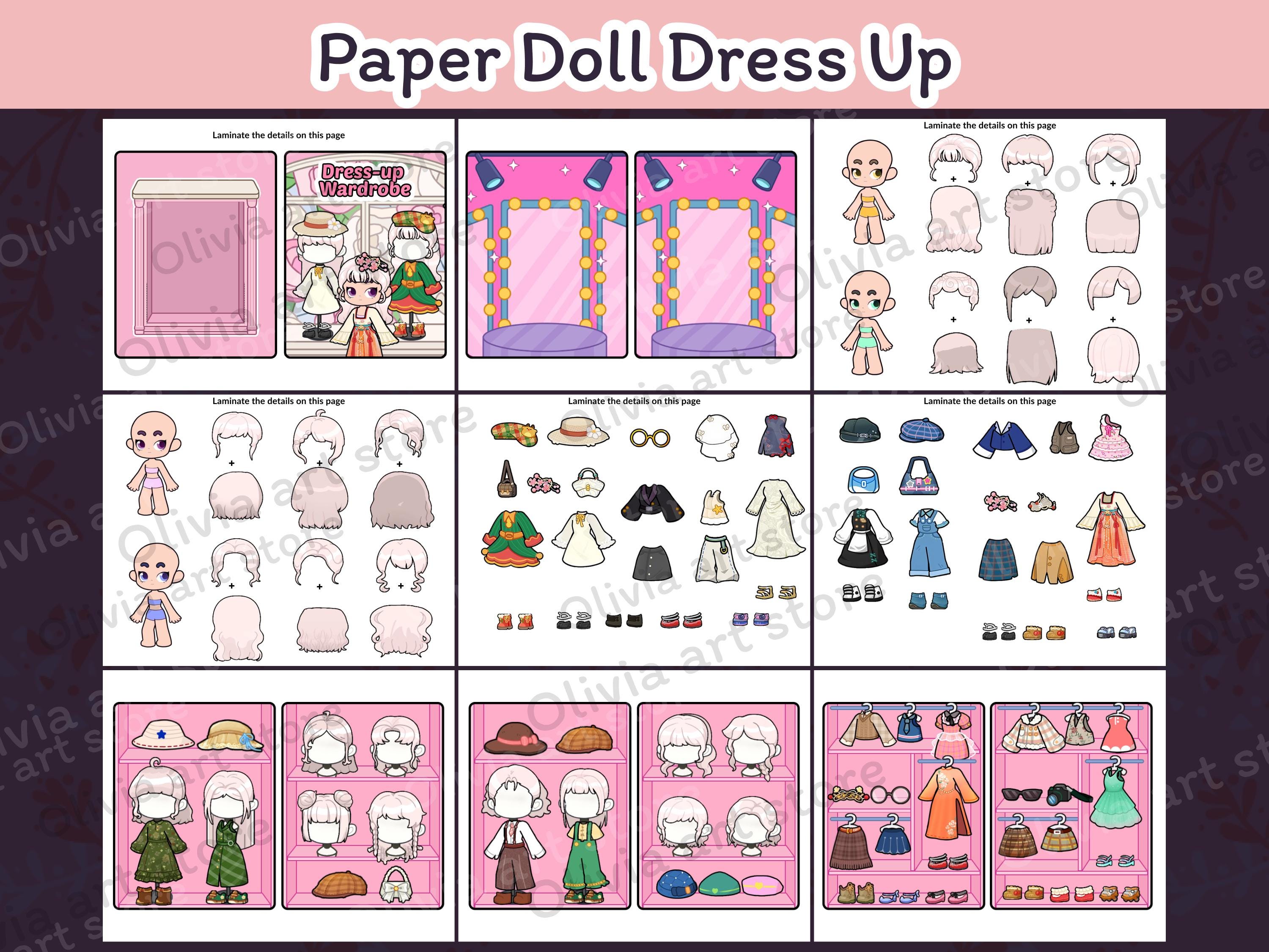 Printable Paper Doll Dress-up Printable DIY Busy Book for Toddlers ...