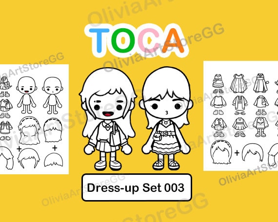 Paper Doll Toca Boca | Girls Activity | Toca Life World Printable - Etsy
