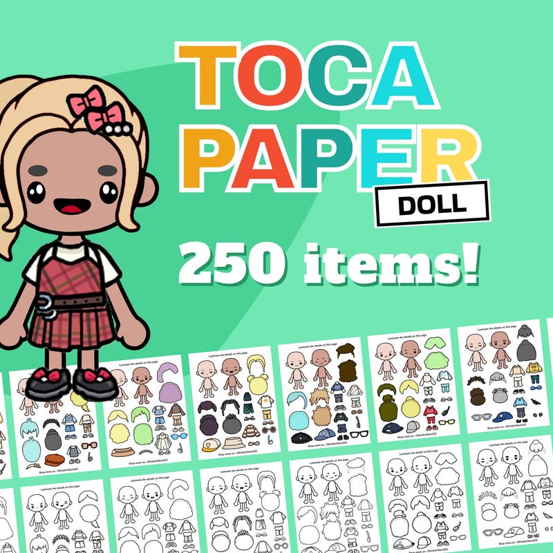 Toca Life World Paper Doll - Etsy