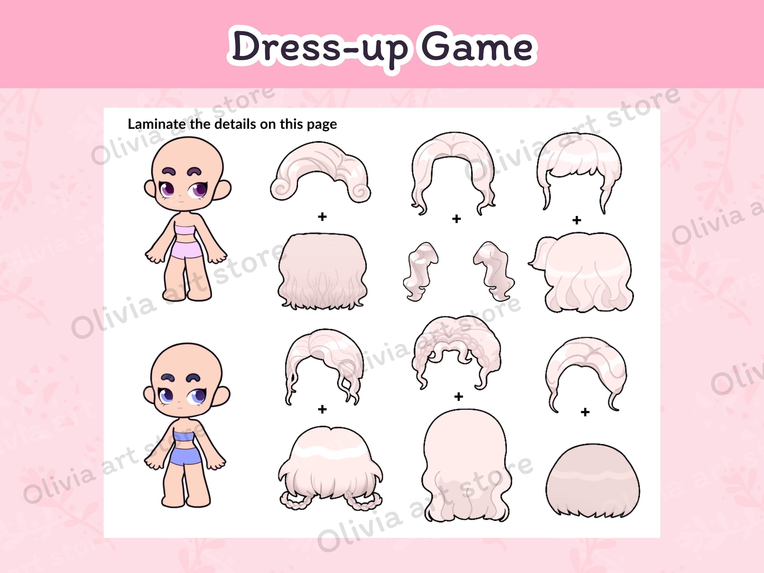Printable Paper Doll Dress-up Activity: 16 Clothes Pieces (digital ...
