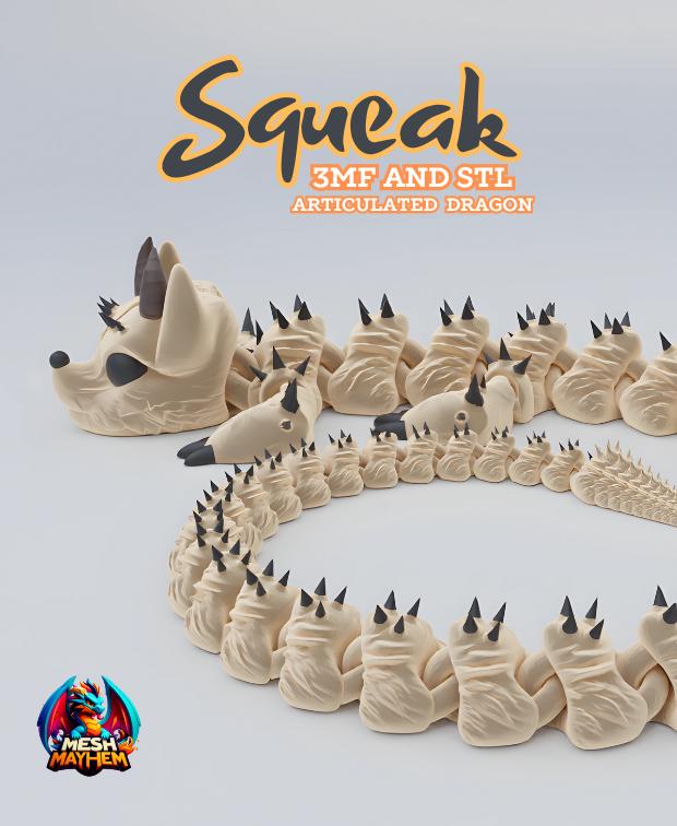 Squeak Articulated Dragon - Etsy