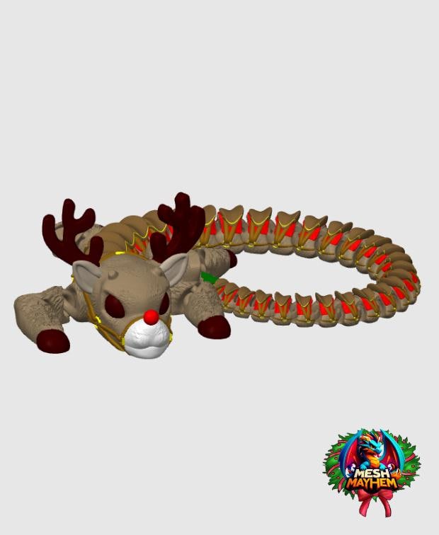 Reindeer Dragon STL 3MF File - Etsy