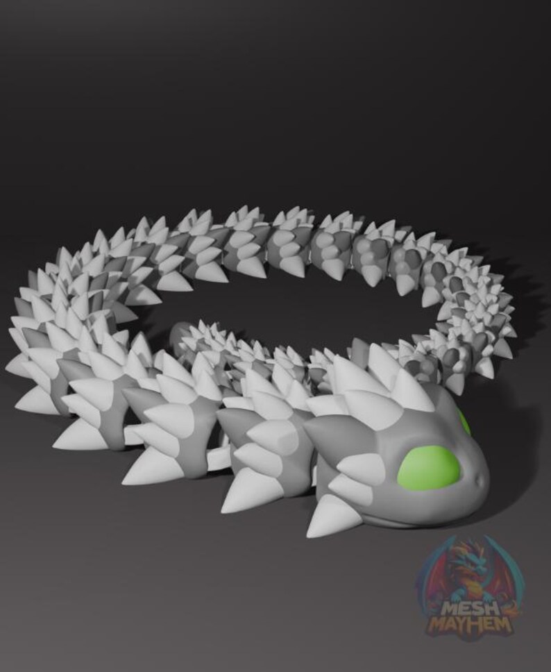 Slither Articulated Dragon STL and 3MF Files - Etsy
