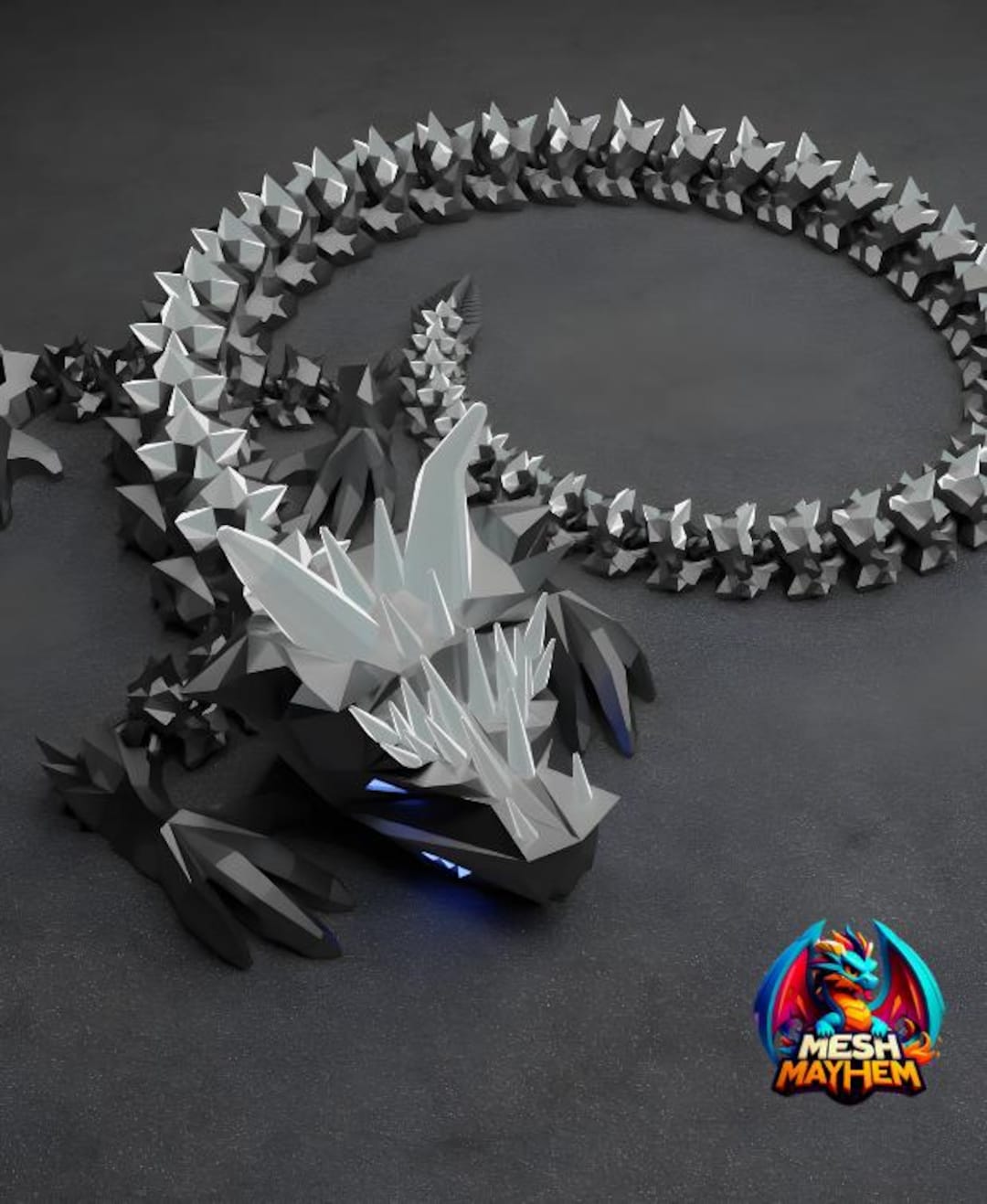 Filamentius Mesh Mayhem Dragon Stl - Etsy