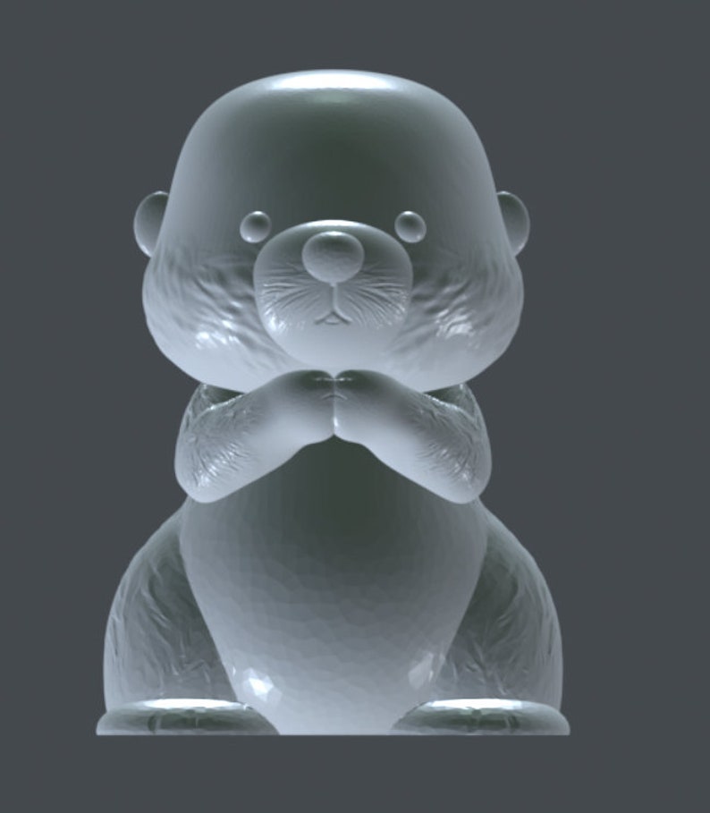 Cute Garden Otter 3D Print File STL File - Etsy