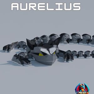 Aurelius Articulated Dragon Mesh Mayhem - Etsy