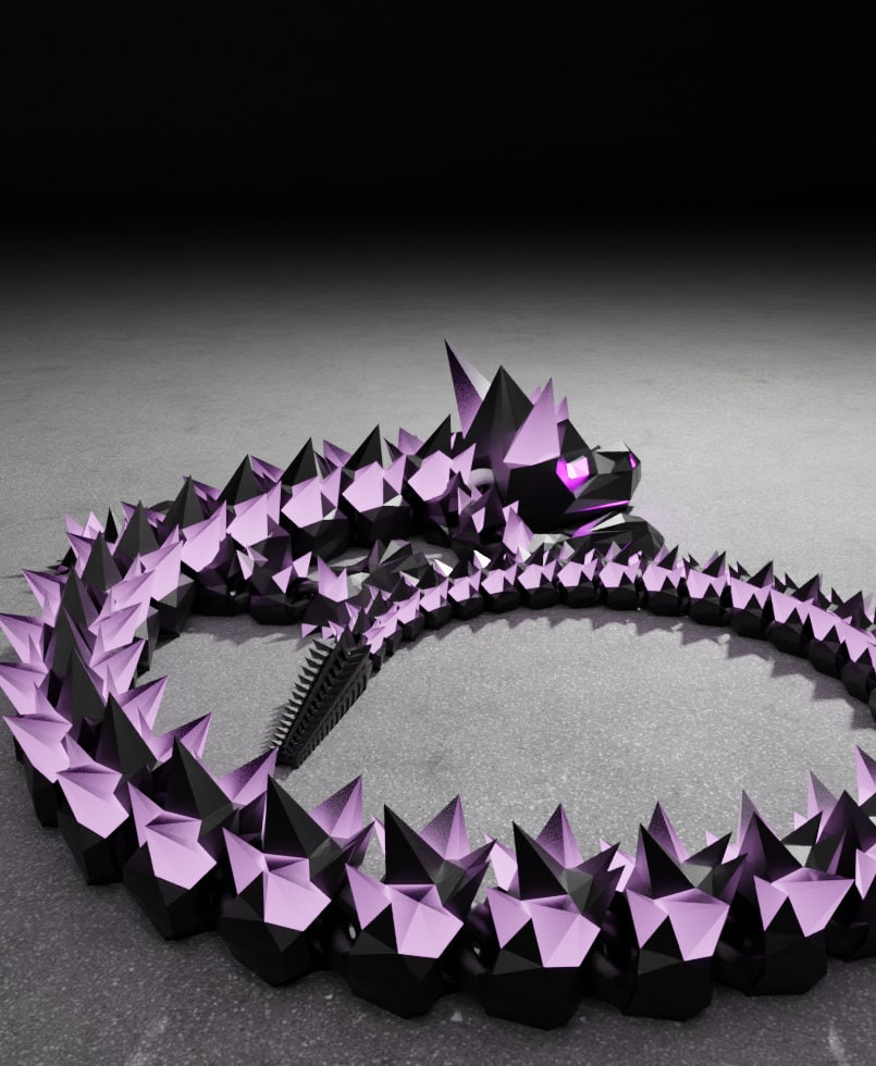 Thorn Articulated Dragon STL File by Mesh Mayhem - Etsy