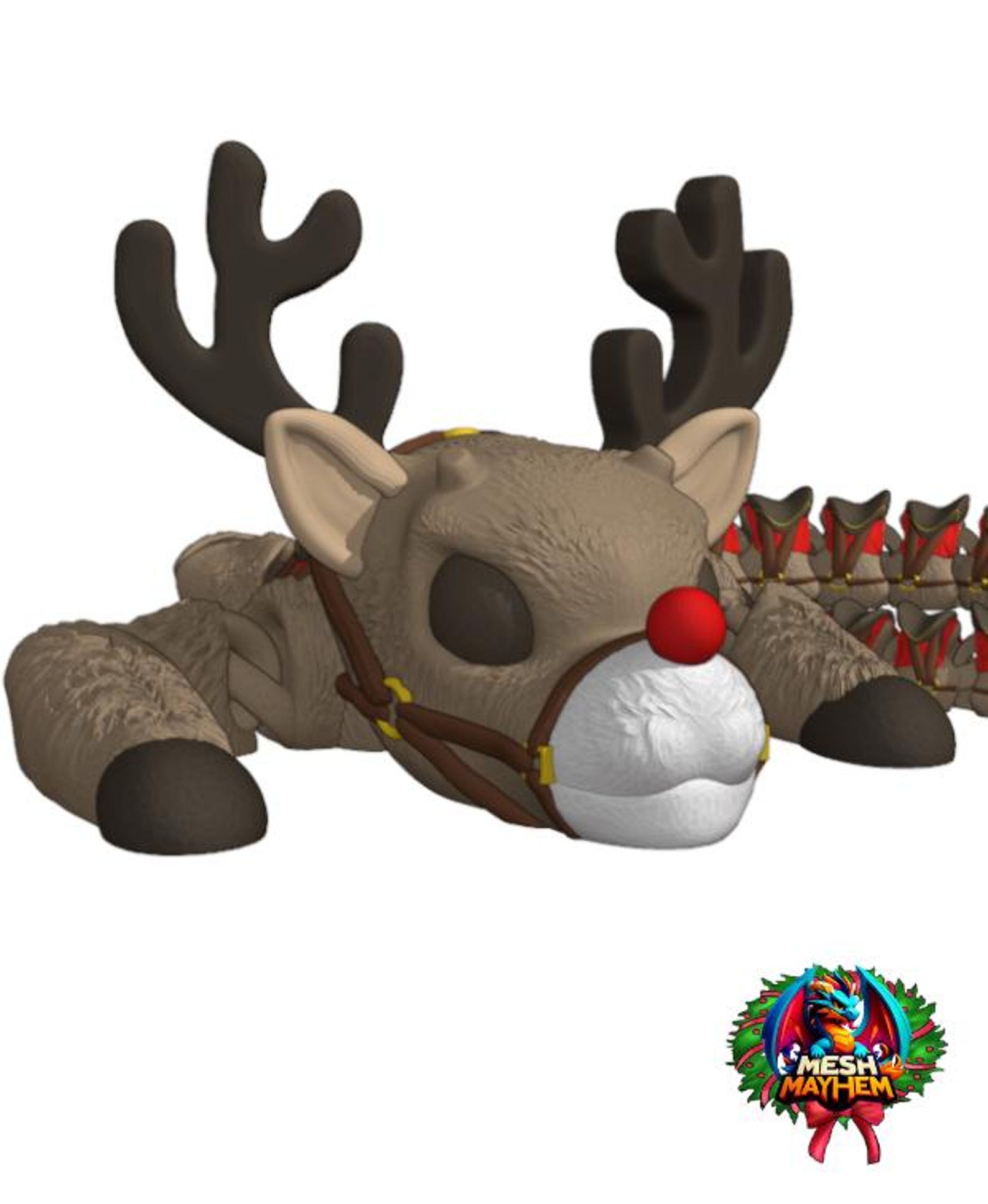 Reindeer Dragon STL 3MF File - Etsy