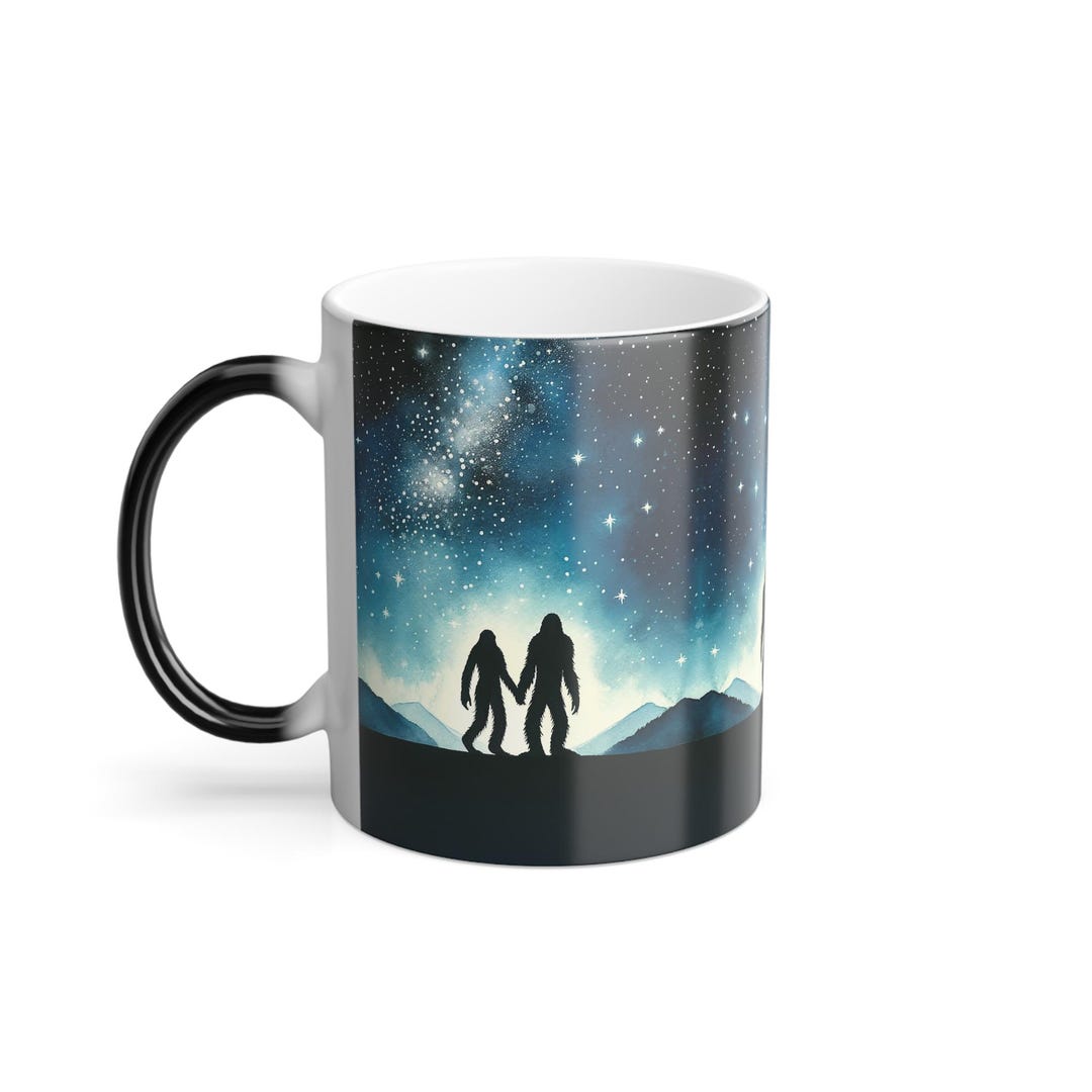 Starlight Sasquatch Couple, Bigfoots in Love, Heat-sensitive Color ...