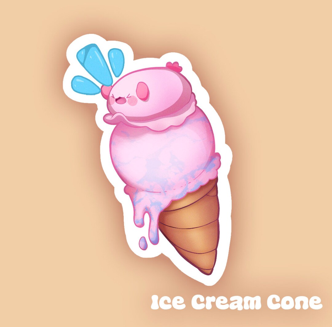 Melty Ice Cream Cone Sea Slug/nudibranch Vinyl Stickers Sorbet Pals ...
