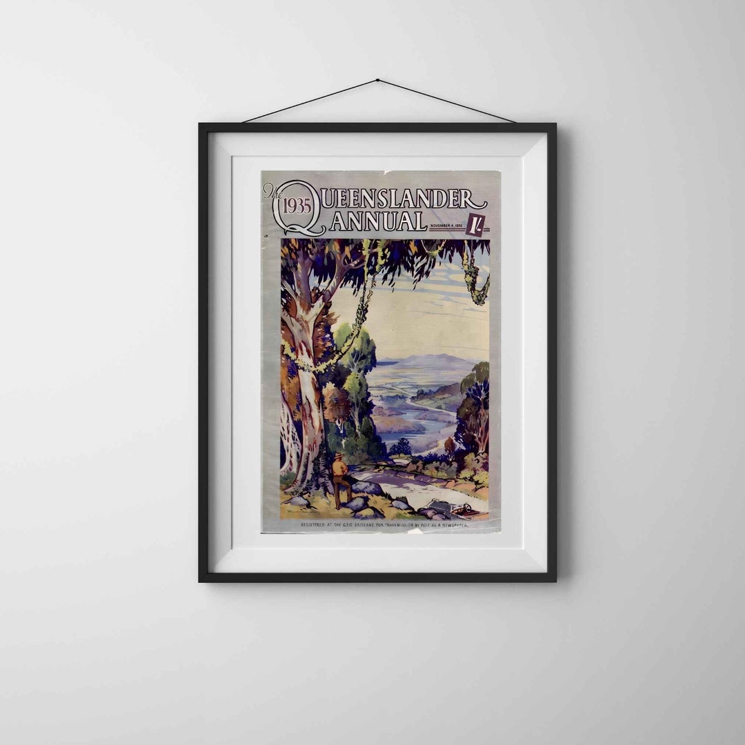 Vintage Queensland Poster- Landscape - Etsy