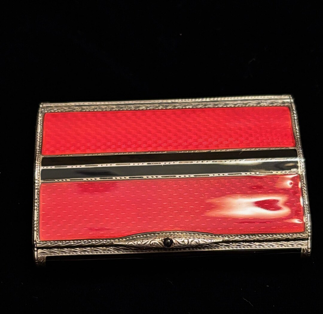 VERY RARE! Art Deco Cigarette Case/card Holder, HK Germany, Black and ...