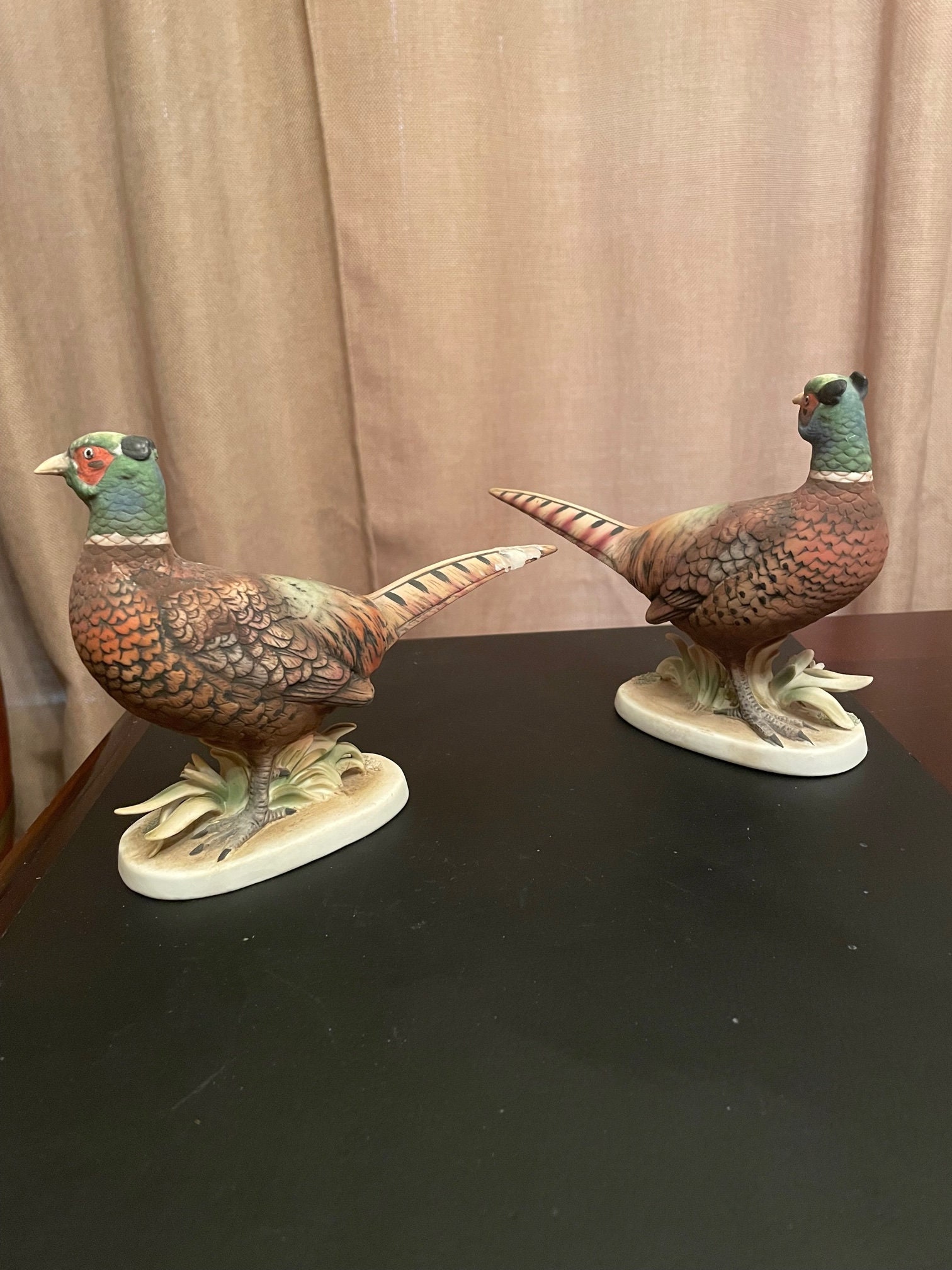 Pair of Lefton Porcelain Pheasants, C1945-53, Original Sticker, KW769 ...