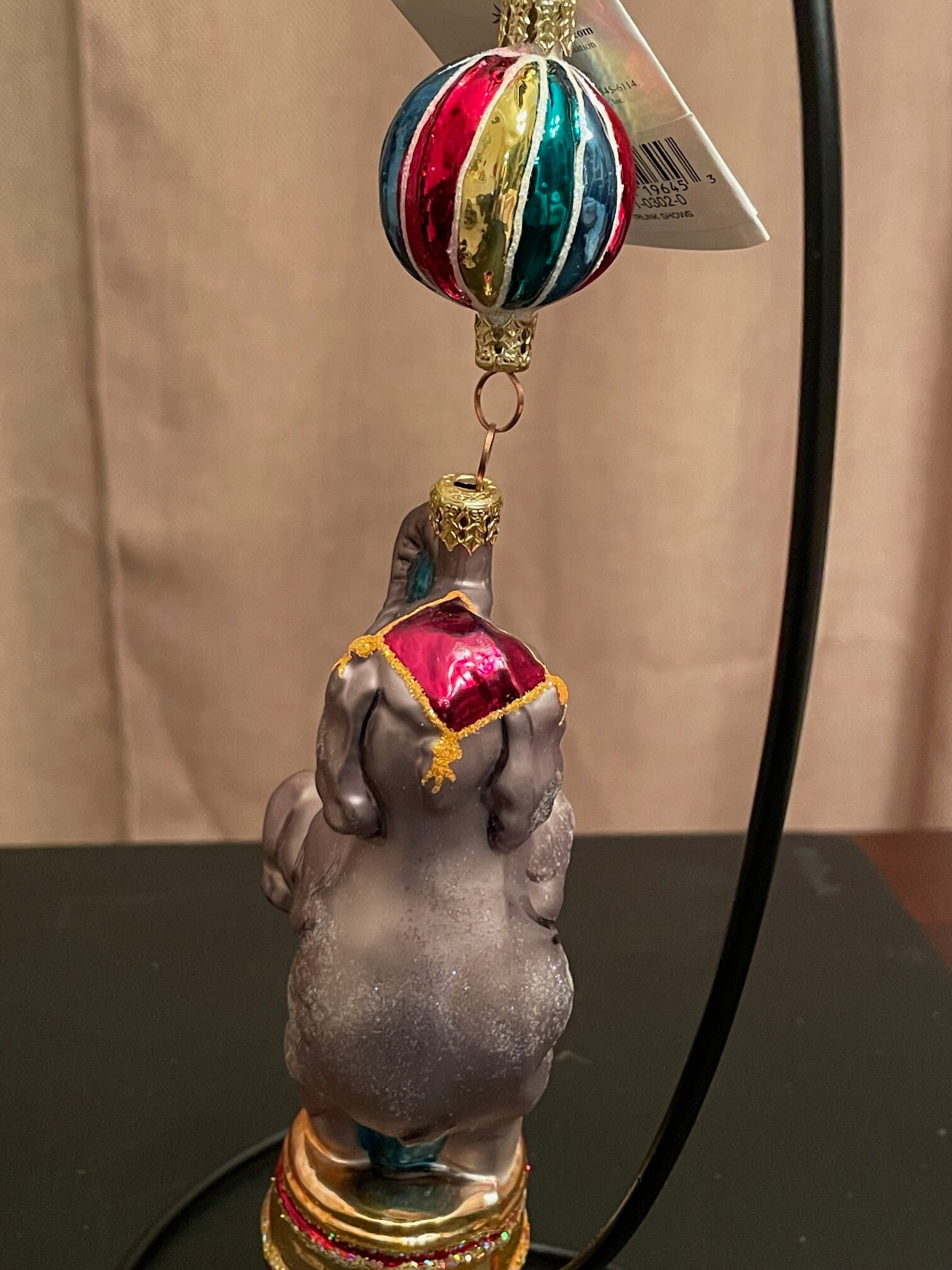 Rare Christopher Radko, Trunk Show, Circus Elephant, Christmas Ornament ...