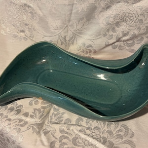 Mid Century Modern RED WING POTTERY M-1447 Console Bowl Blue 12 Inch ...