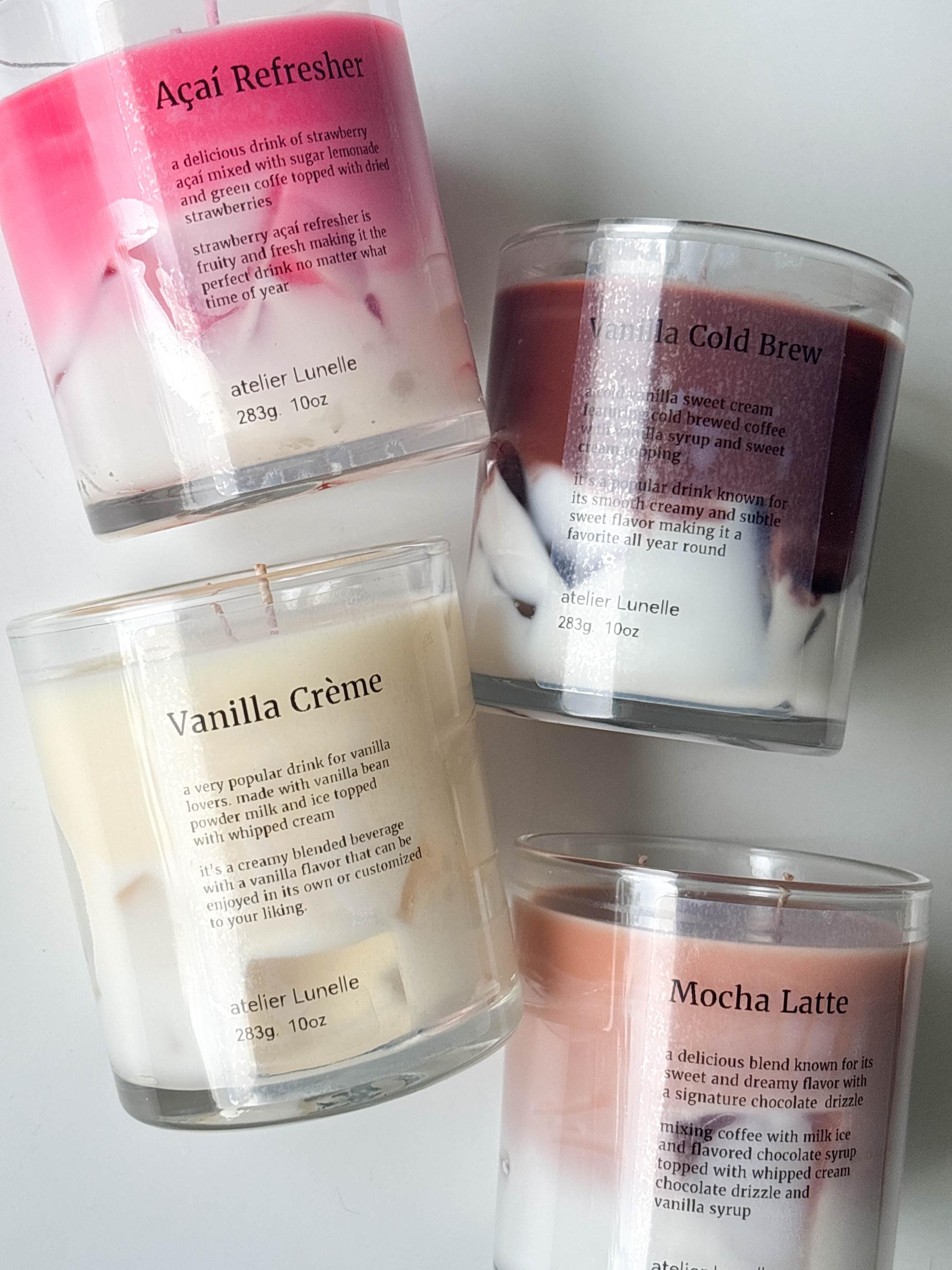 Starbucks Drink Inspired Candles, Vanilla Bean Candle, Latte Candle ...