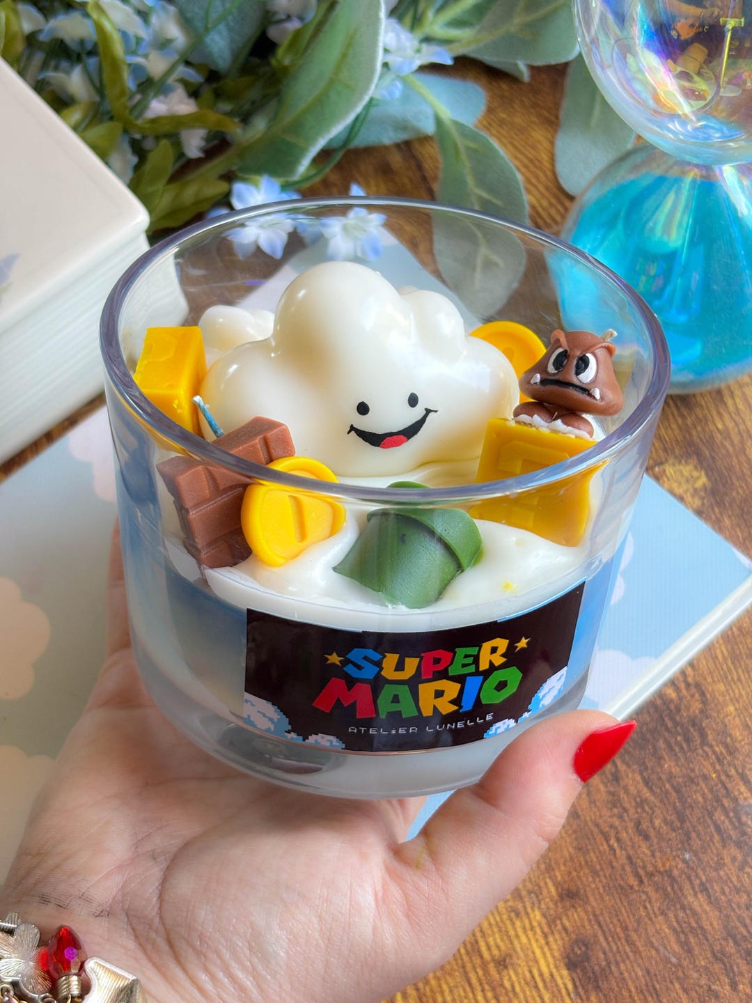 Mario Candle, Cloud Candle, Gumba Candle, Video Game Candle, Mario Room ...