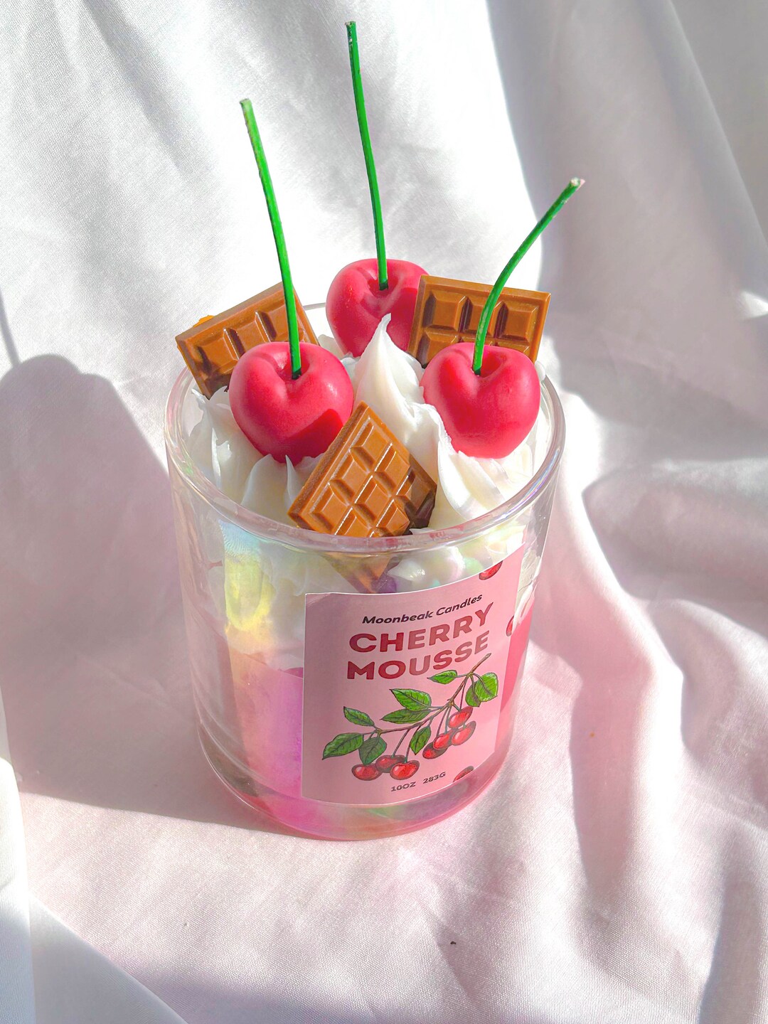 Cherry Candle/cute Candles/kawaii Candle/whipped Candle/food Candle ...