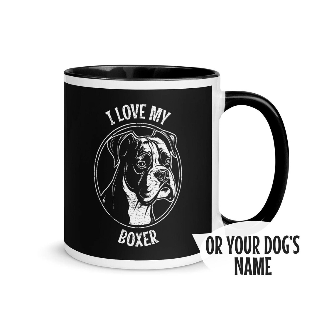 Boxer Mug, Boxer Dog Breed Mug, Gift for Dog Owner, Dog Portrait Mug ...