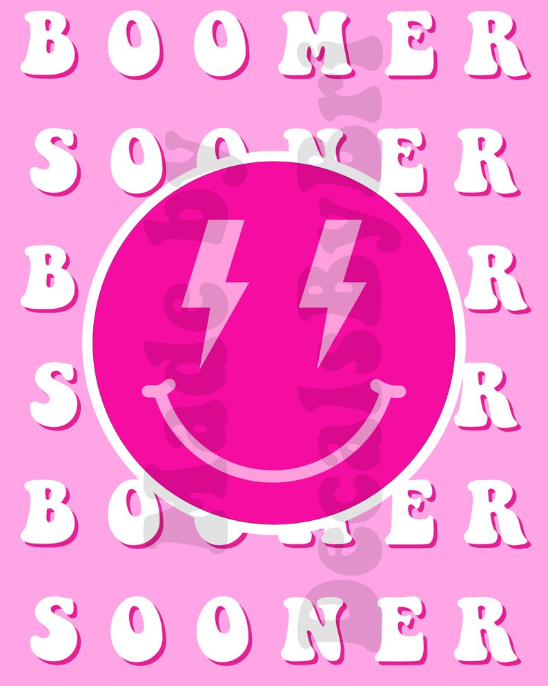 Oklahoma Sooners Dorm Decor Preppy Pink Boomer Sooner - Etsy