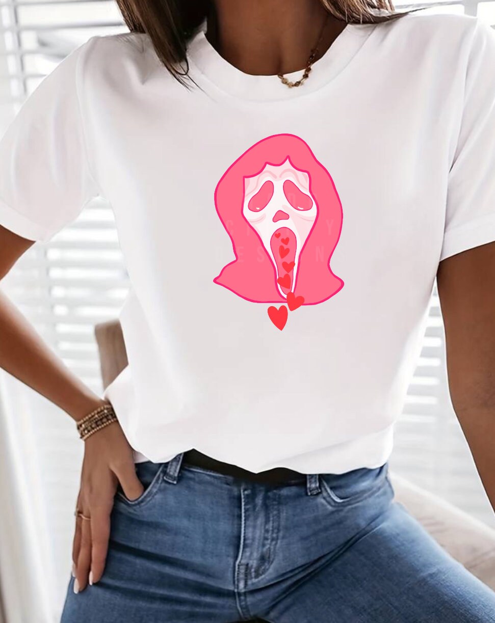 Valentines Ghost Face Horror Printable Sticker Pack of 5 - Etsy