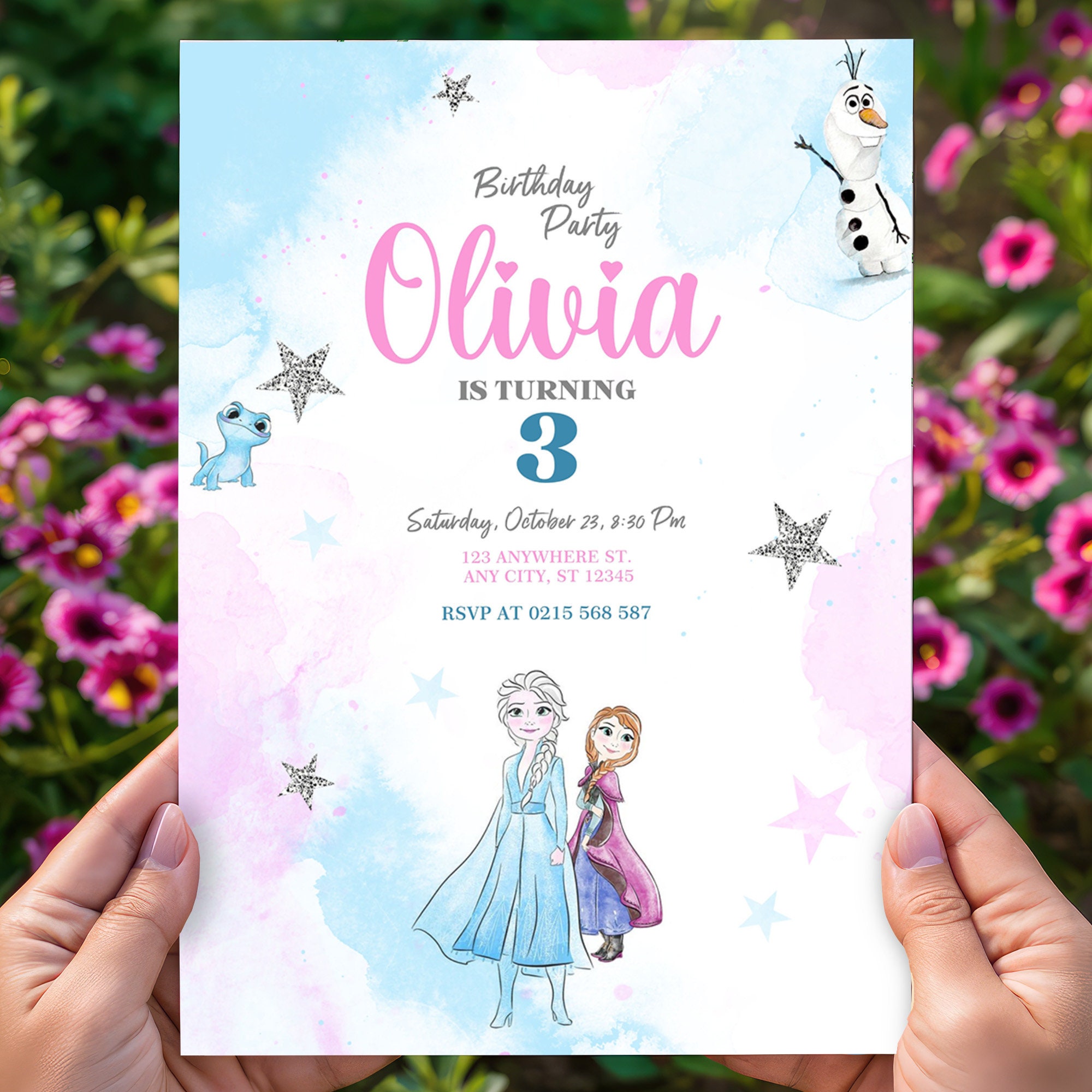Frozen Birthday Invitation Digital Download With FREE Thank You Tags ...