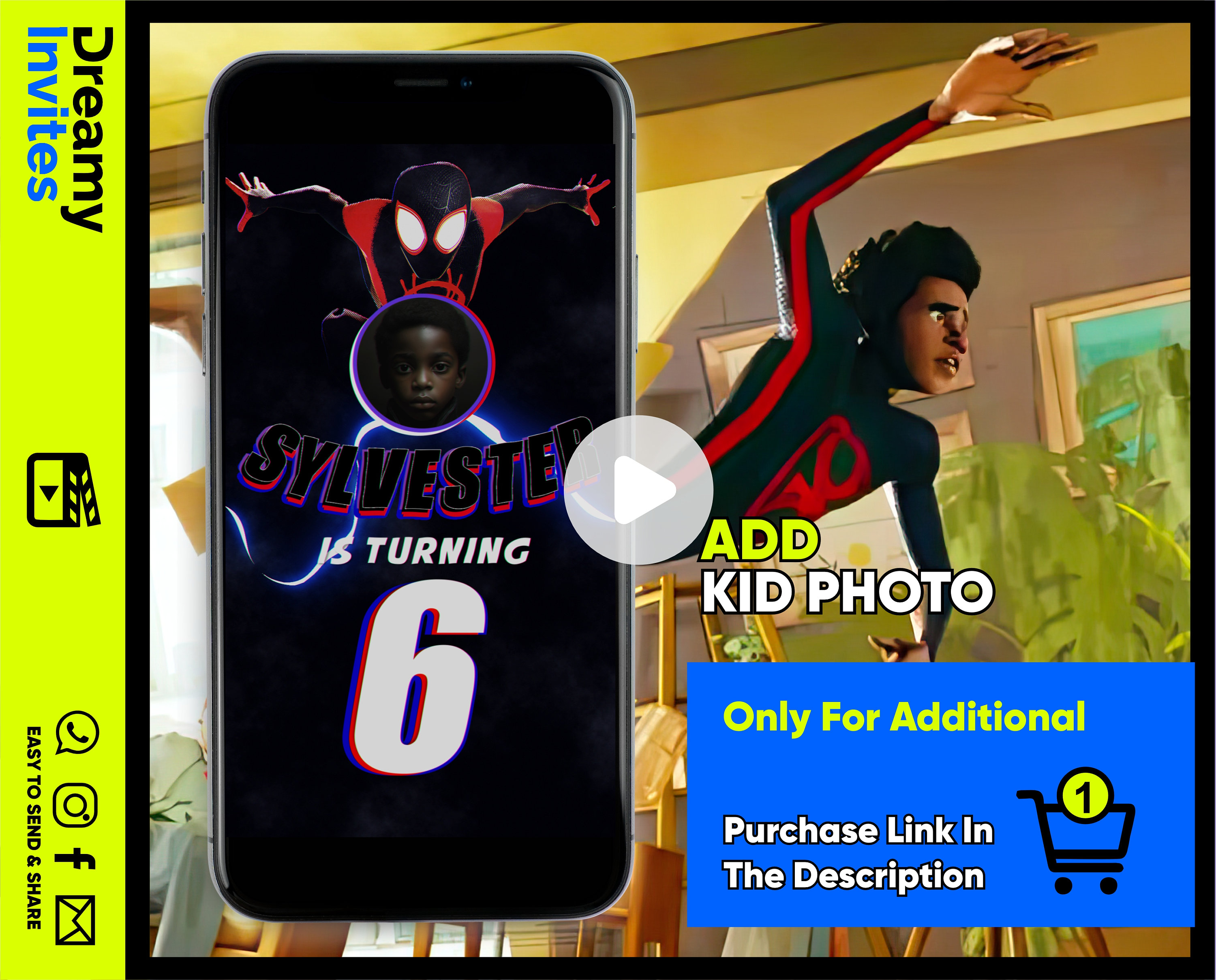Video Invitation, Spiderman Birthday Video Invite, Spider-man Theme ...