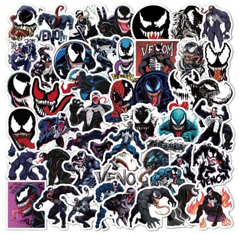 Venom Stickers - Waterproof Vinyl Decals (50 Ct) - Etsy