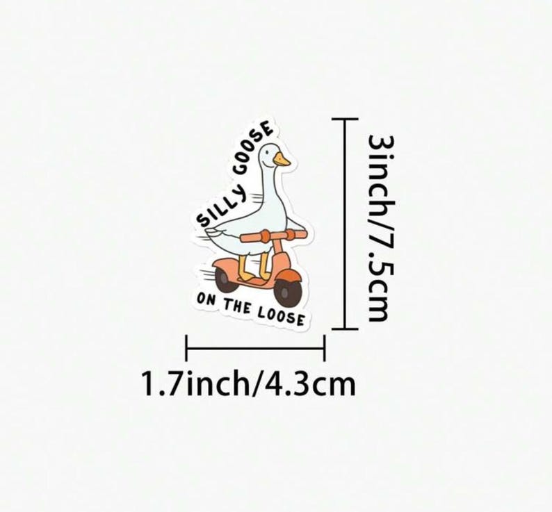 5 Silly Goose Stickers Funny Classroom Sticker - Etsy