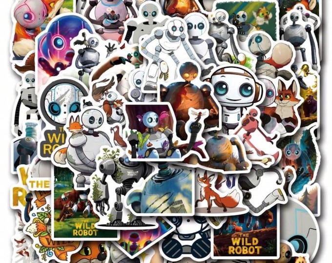 The Wild Robot Die Cut Vinyl Sticker | Roz and Brightbill Decal ...