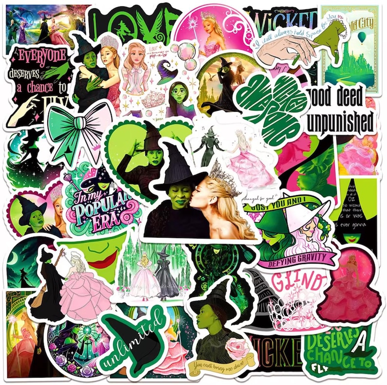 Wicked Inspired Stickers, 50 Waterproof Vinyl Decals - Etsy