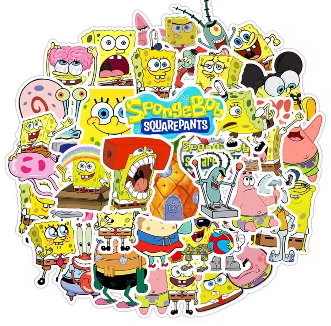 Sponge Bob Stickers - Etsy