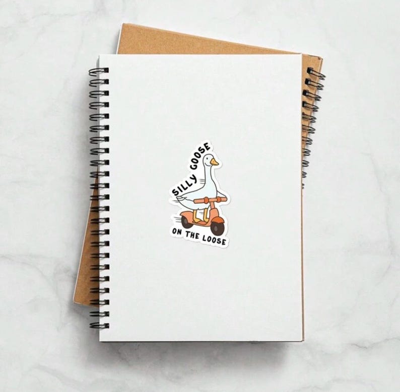 5 Silly Goose Stickers Funny Classroom Sticker - Etsy