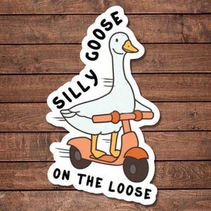 5 Silly Goose Stickers Funny Classroom Sticker - Etsy
