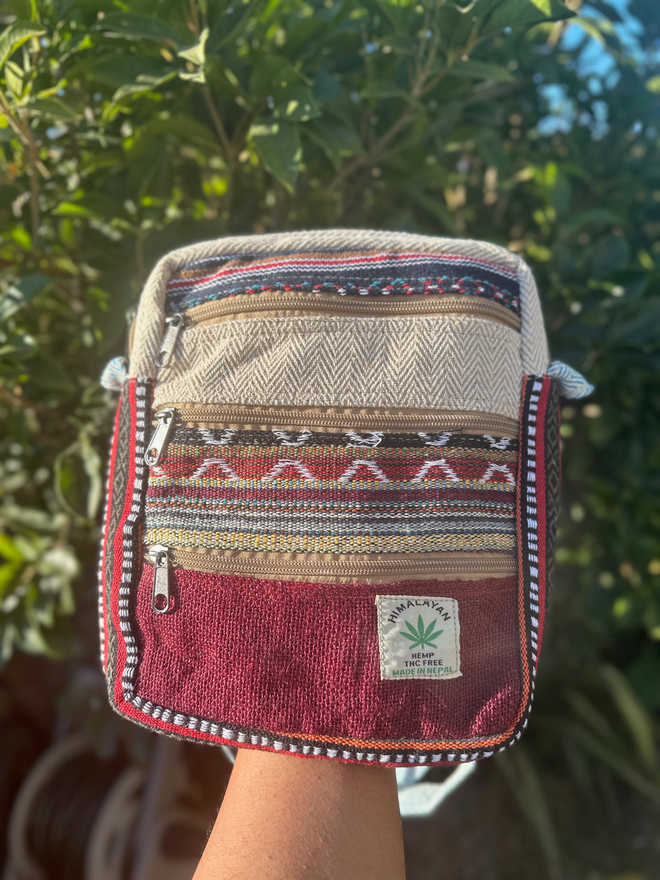 100% Handmade Hemp Mini Side Bag for Ladies: Vibrant - Etsy